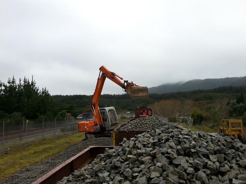 Ballasting operations 23 August 2014 | Remutaka Incline Railway
