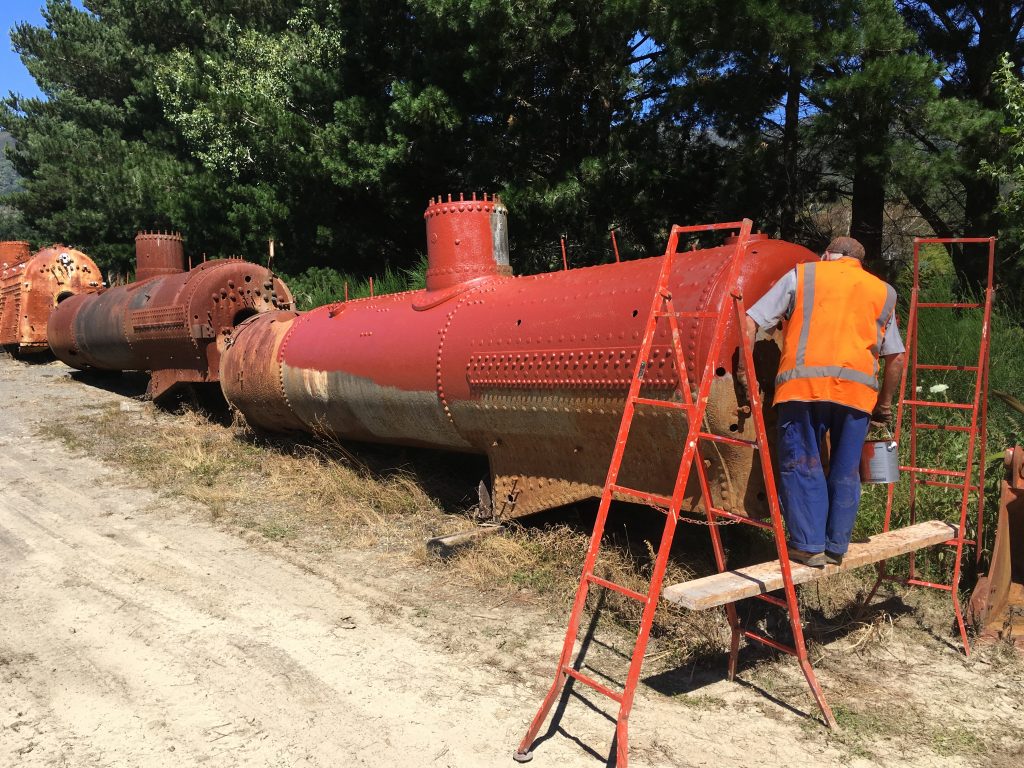 Steam locomotive restoration work February 2019 | Remutaka Incline Railway